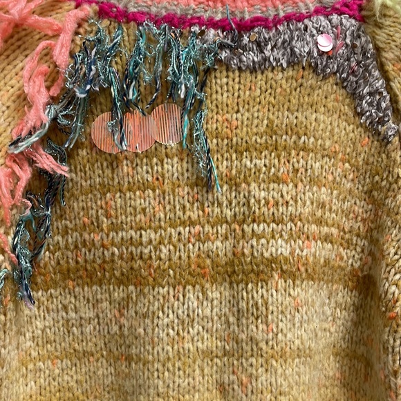 Anthropologie | Sweaters | New Womens Anthropologie Fringed Colorblock Sweater | Poshmark